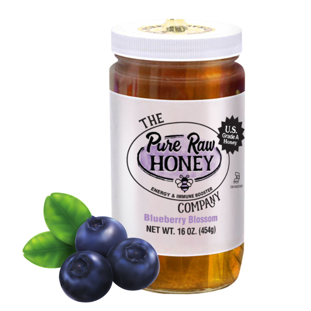 Blueberry Honey 16oz - Pure Raw Brands