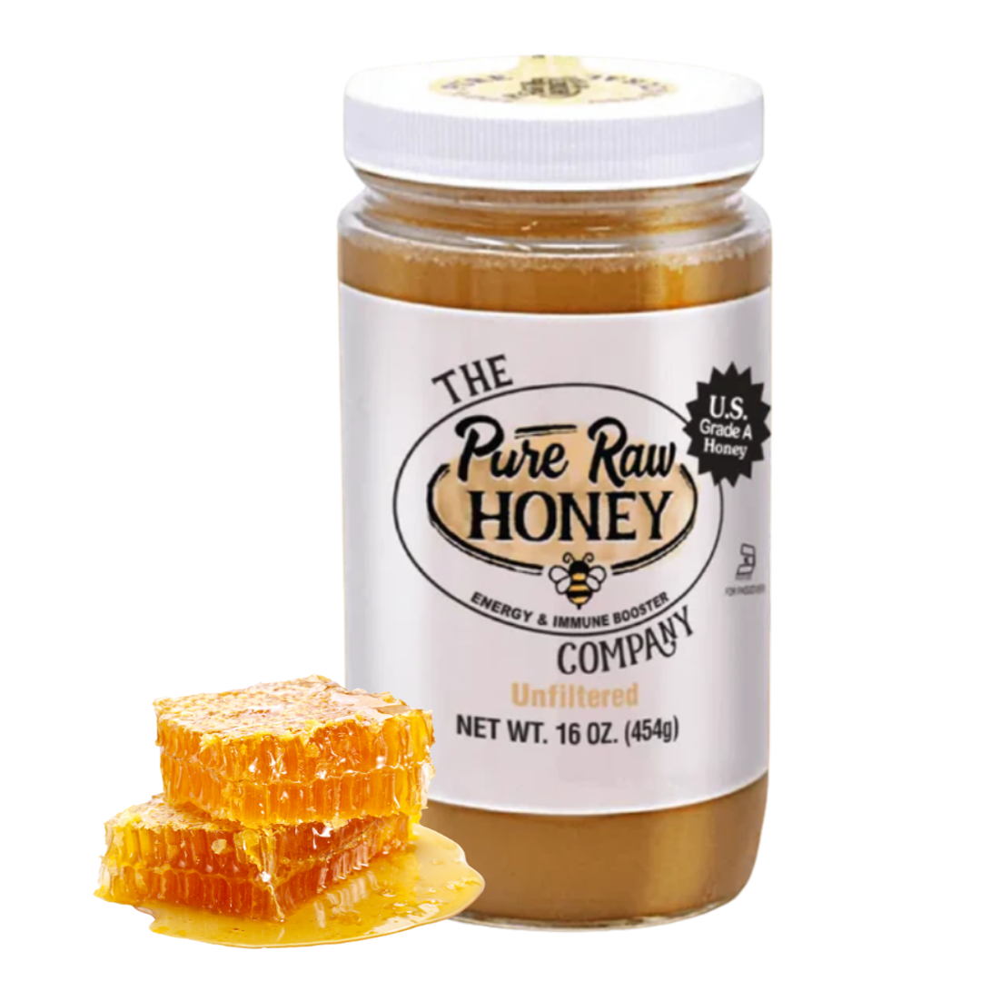 Raw Unfiltered honey 16oz - Pure Raw Brands